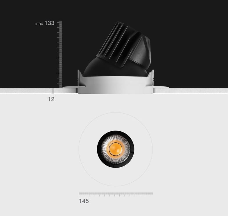 LED adjustable recessed spotlight POINT XL Point Collection By Centrsvet