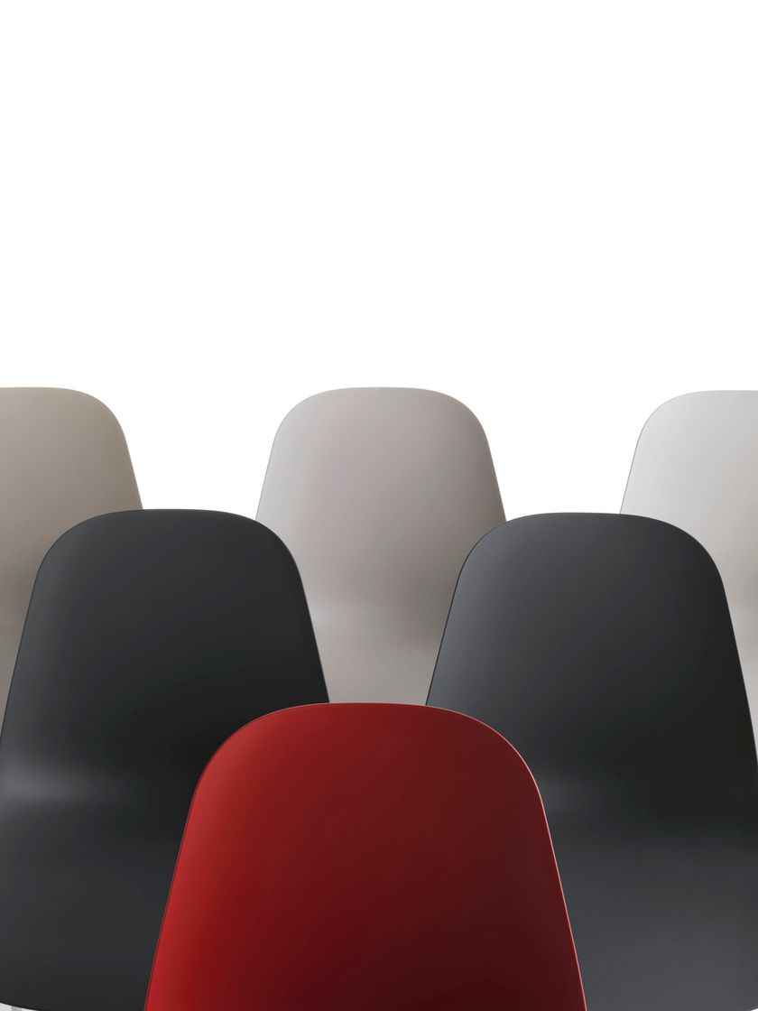 Stackable polypropylene chair POLA LIGHT R 4L By Crassevig design LC design