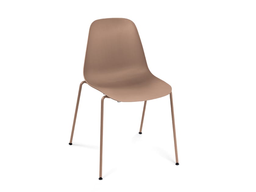 Stackable polypropylene chair POLA LIGHT R 4L By Crassevig design LC design