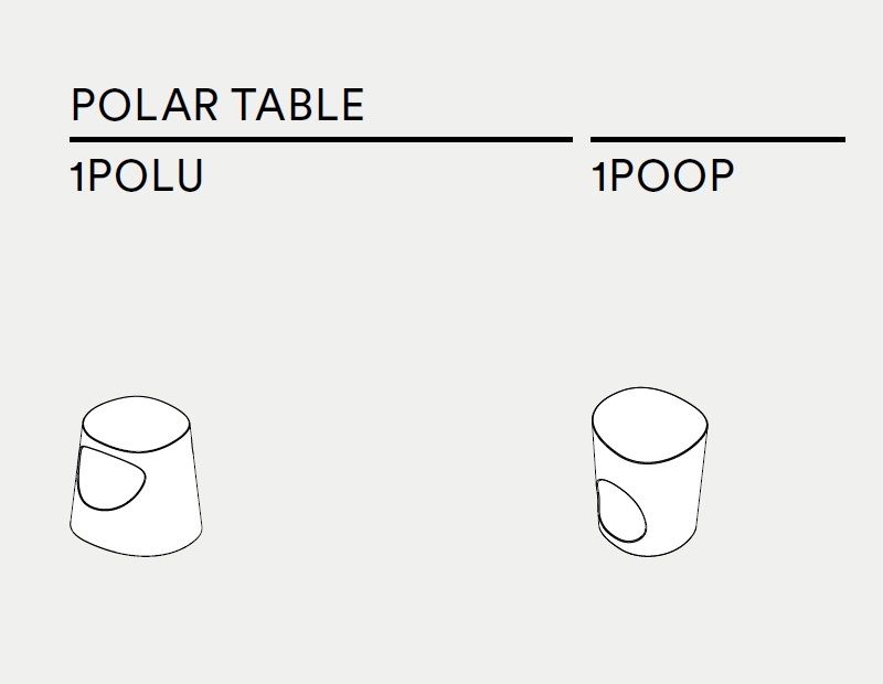 POLAR Polypropylene coffee table By Tacchini | design Pearson Lloyd
