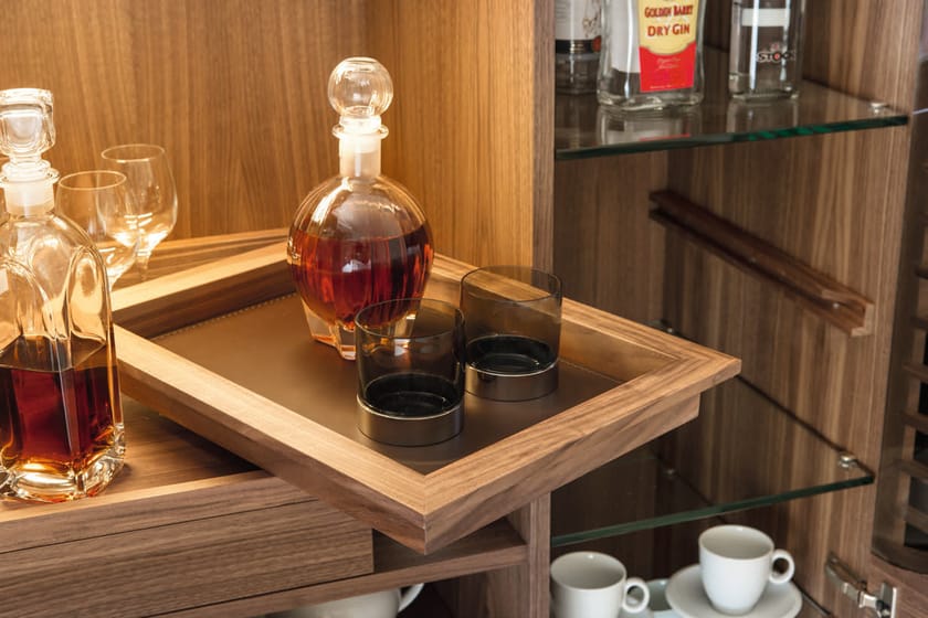 POLIFEMO Wooden bar cabinet with integrated lighting By Porada | design ...