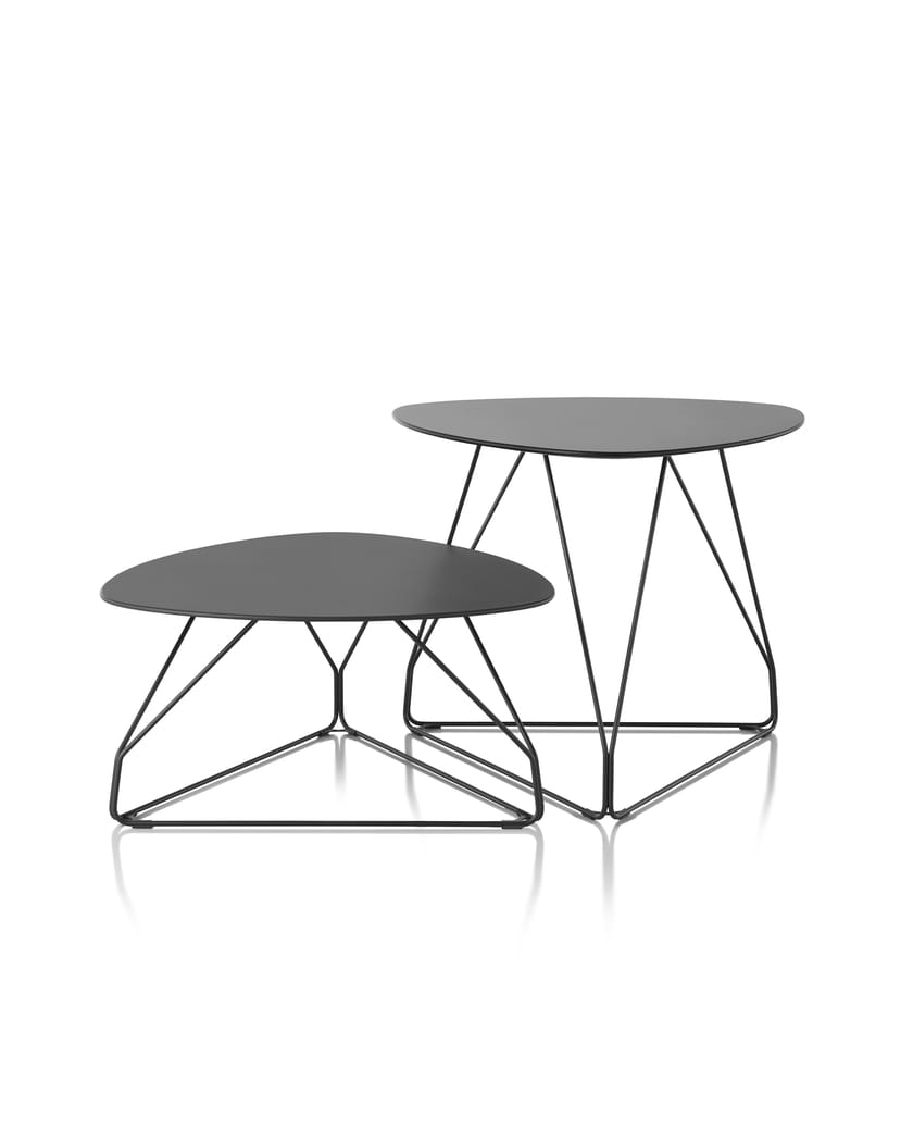 Triangular metal coffee table POLYGON WIRE | Triangular coffee table ...