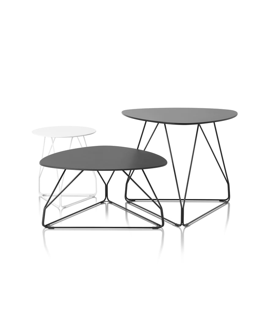 Triangular metal coffee table POLYGON WIRE | Triangular coffee table ...