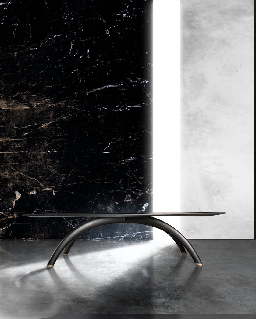 Rectangular ash table PONT By SELVA design Aldo Cibic