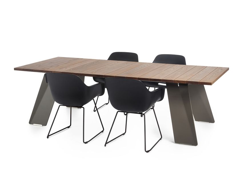 Rectangular wooden table PONTSUN By Extremis design Dirk Wynants