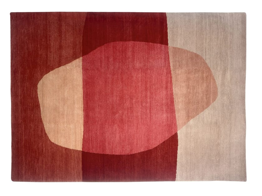 POOL OF LIGHT Rectangular handmade rug By Deirdre Dyson