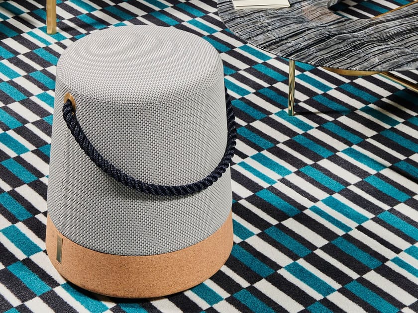 POOV Round fabric pouf By Cider Edition | design Fix-Masseau Architecture