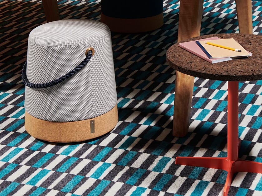 POOV Round fabric pouf By Cider Edition | design Fix-Masseau Architecture