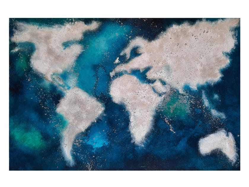 POR UN MUNDO AZUL Painting By ICI ET LÀ