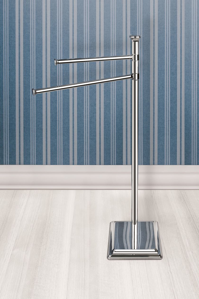 PORTOFINO B3238 | Standing towel rack Standing swivel chromed brass ...