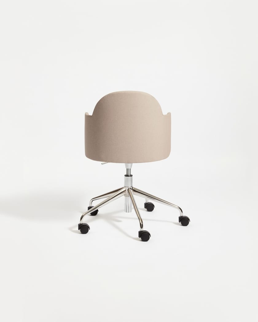 POTATO Swivel fabric chair with 5-spoke base with castors By ...