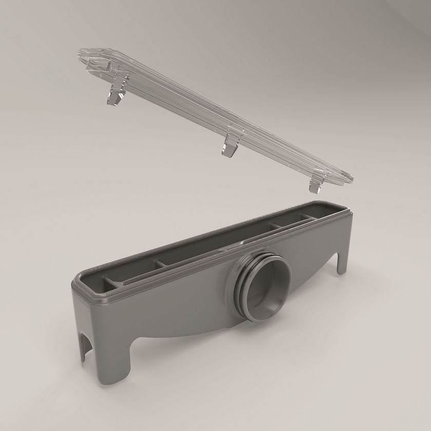 Stainless steel shower channel PP DRAIN AQUA DESIGN COVER By PROFILPAS