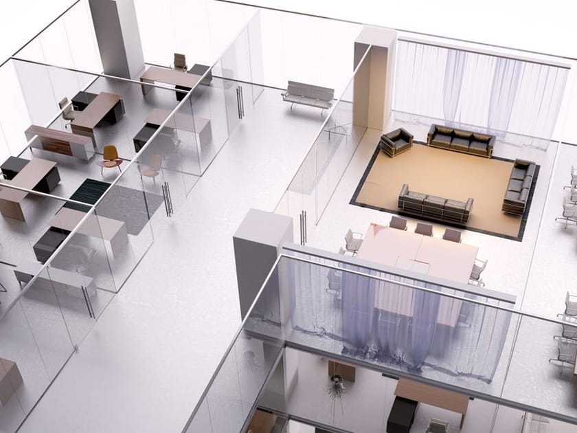 Partition wall with coordinated frames PPS EVOLUTION MINI SOFT-CLOSE By ...