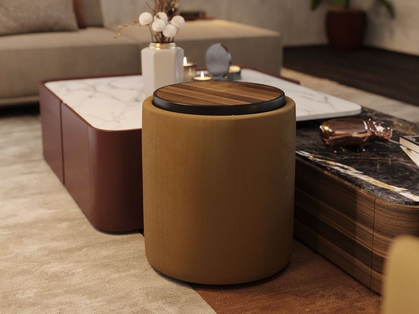 DORIA Fabric pouf / coffee table By PRADDY