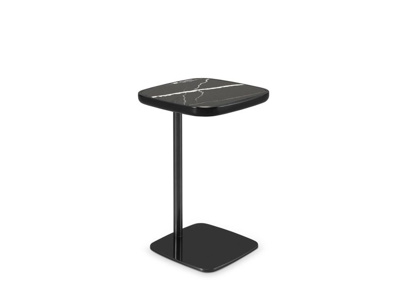 GRIFFITH Square Nero Marquina marble side table By PRADDY