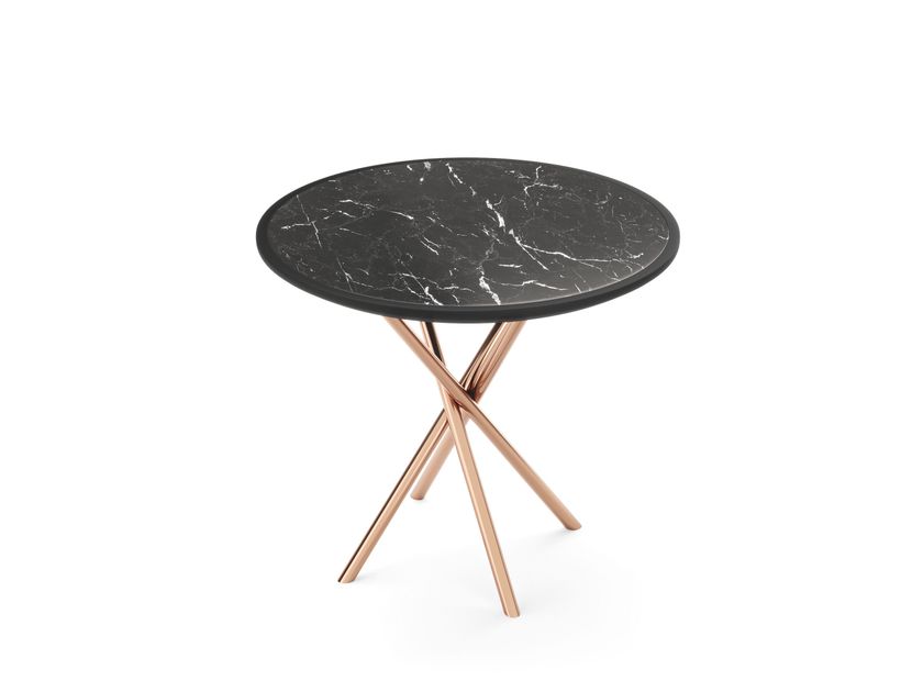 LADY Stainless steel coffee table with 4-star base By PRADDY
