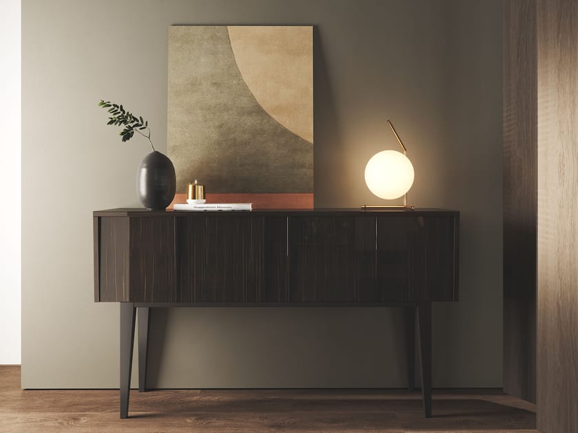 ORCHESTRA Rectangular wood veneer console table By PRADDY