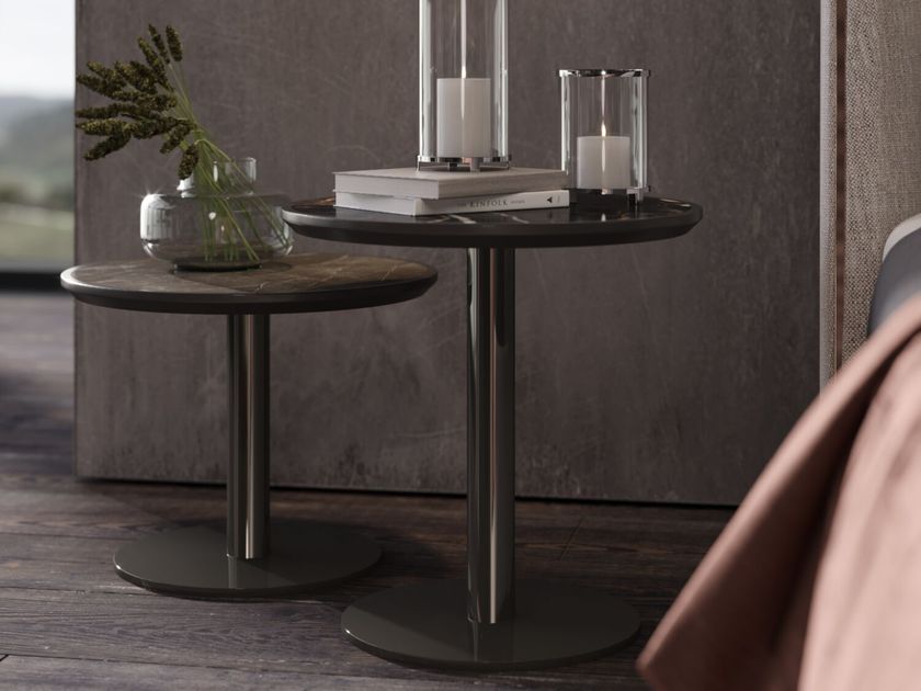 TUXEDO Round wooden coffee table for living room By PRADDY