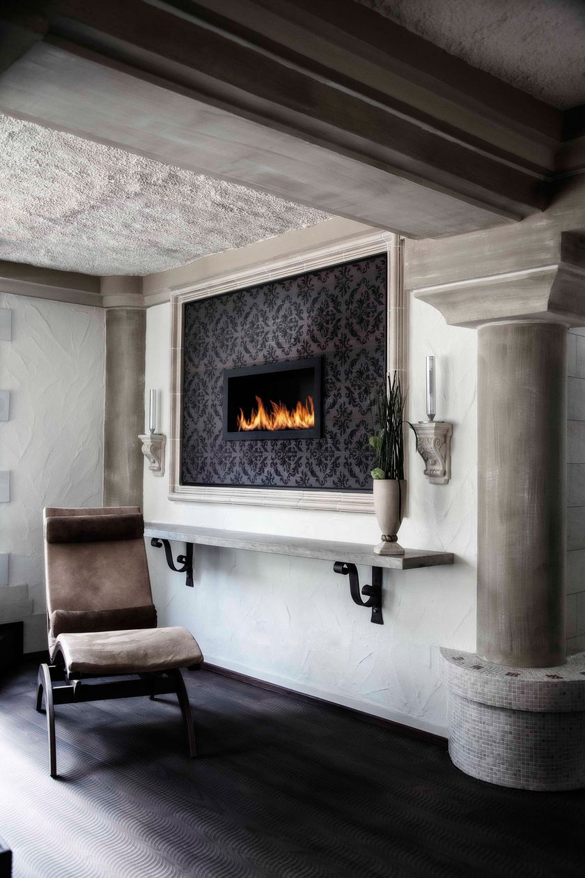 Built-in bioethanol wall-mounted fireplace PRIMEFIRE IN CASING By Planika