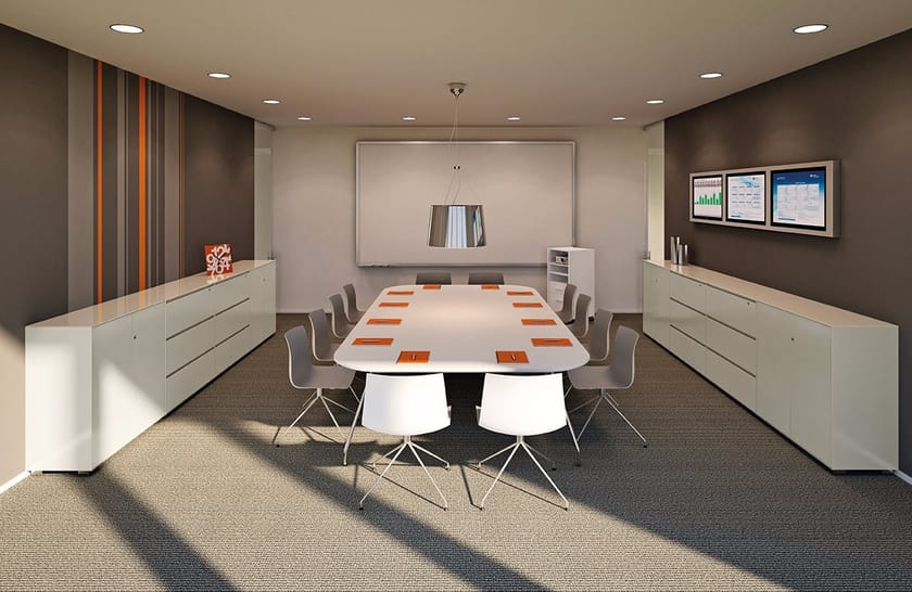 Modular office storage unit with lock PRIMO LATERALS By Dieffebi