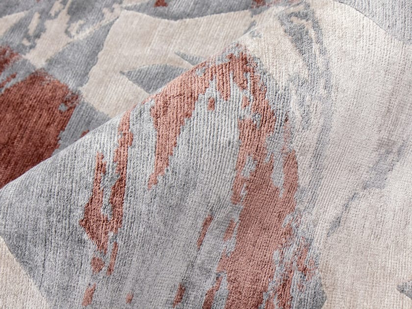 Handmade rectangular silk rug PRISM BRICK By Edition Bougainville