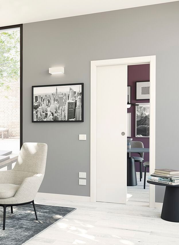 Controtelaio per porte scorrevoli con passaggio per cablaggi MAGIC BOX ...