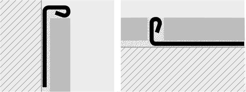 PROTERMINAL STEEL Brushed steel edge profile for walls By PROGRESS PROFILES