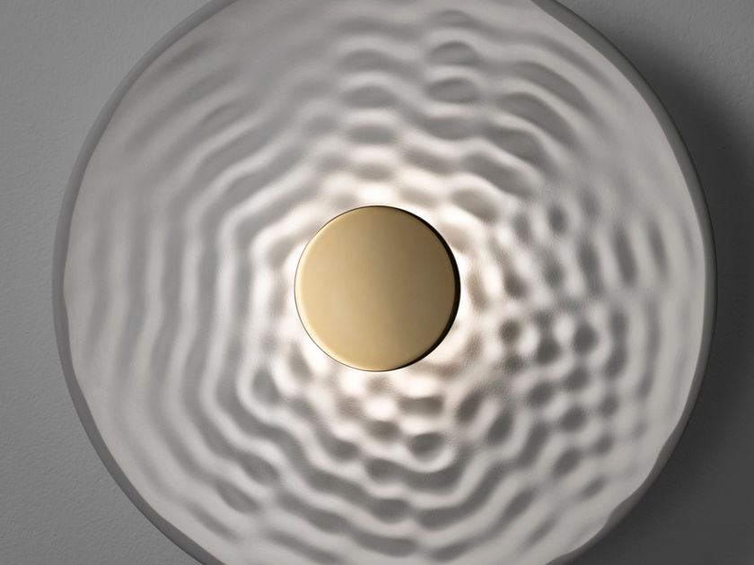 PULSE 40 Stucco and brass LED wall light By RADAR INTERIOR | design ...