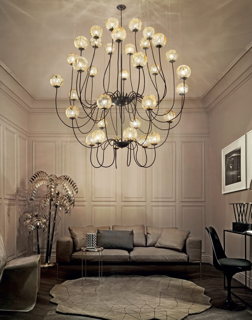 Direct light blown glass pendant lamp PUPPET SP 36P Puppet Collection ...