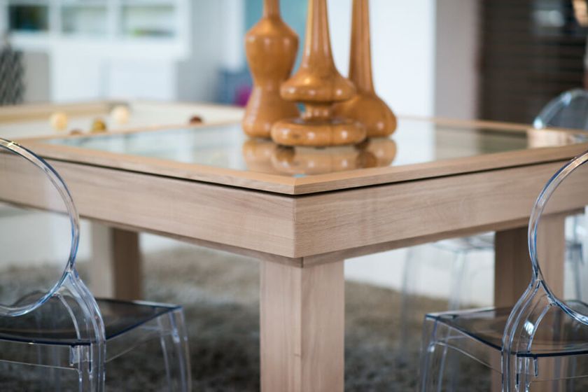 Rectangular solid wood pool table PURITY By Billards Toulet