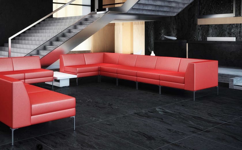 Modular fabric sofa PUZZLE By Real Piel