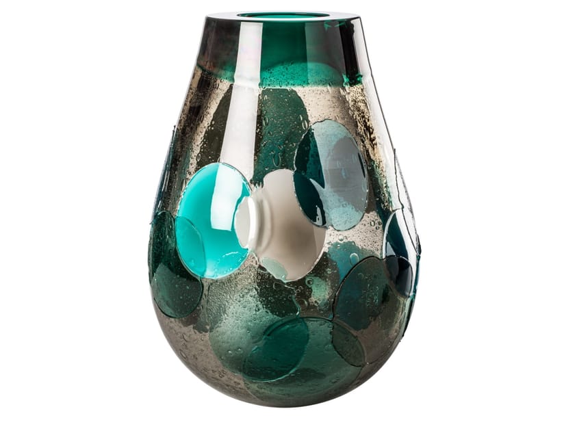 PYROS Handmade blown glass vase By VENINI | design Emmanuel Babled