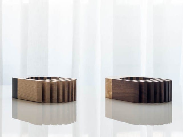 Wooden candle holder PYXIS By Ooumm design Dan Yeffet