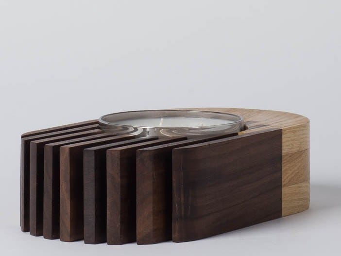 Wooden candle holder PYXIS By Ooumm design Dan Yeffet