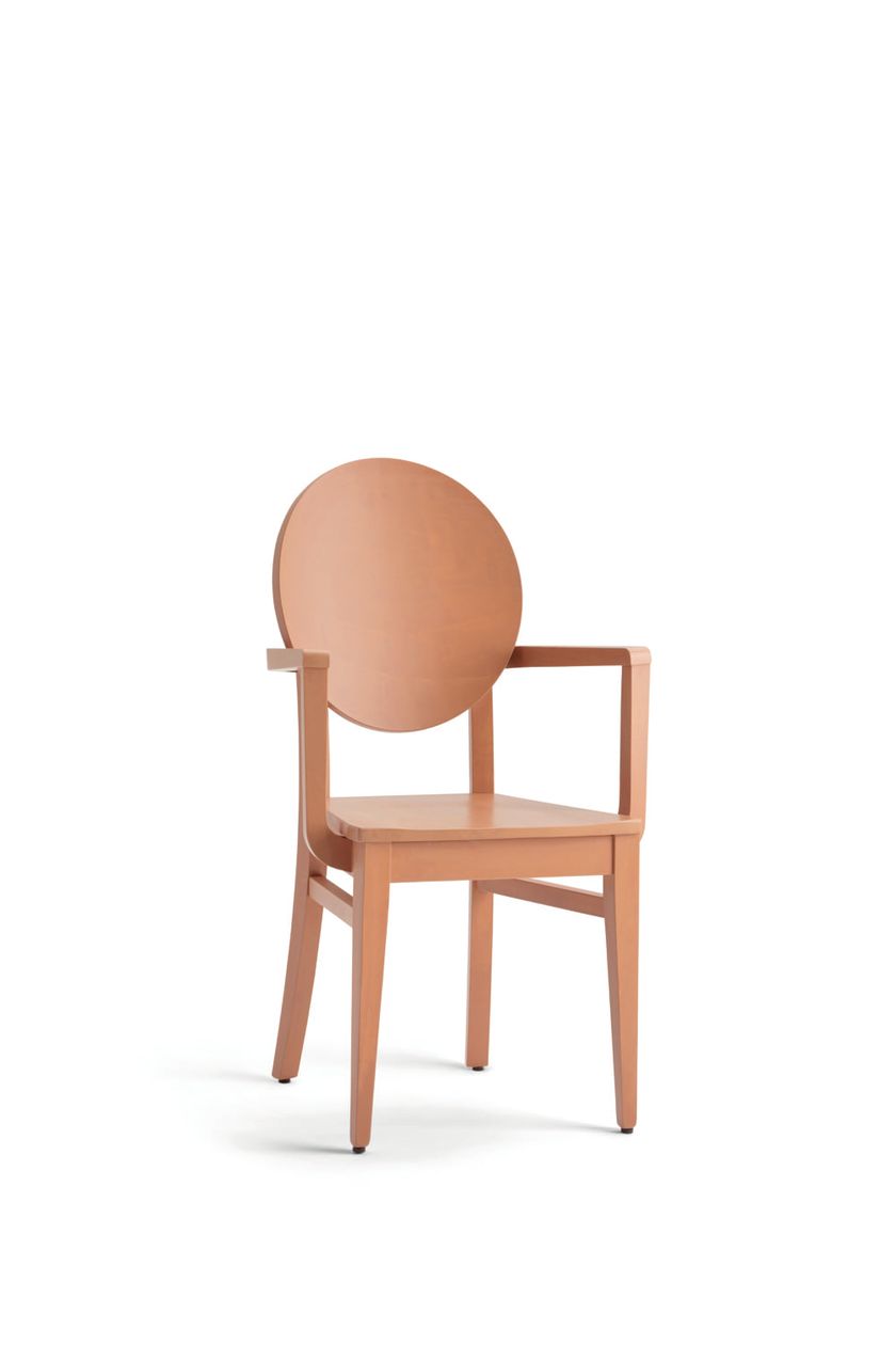 WOODY 49WP.m2 Chaise médaillon en hêtre By Palma