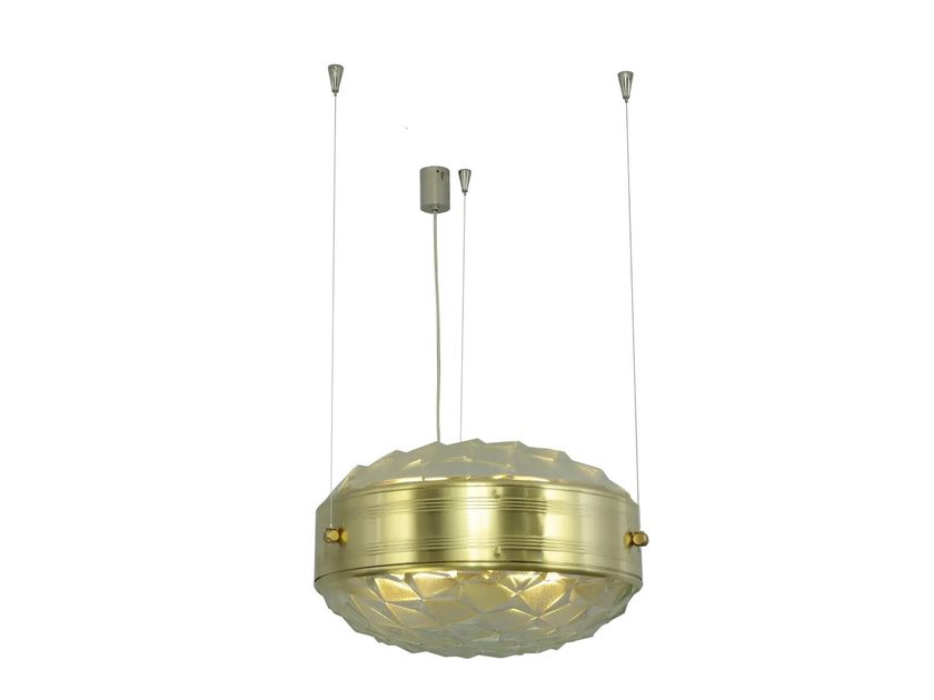 MACARON PENDANT HORIZONTAL 40 LED brass pendant lamp By Patinas Lighting