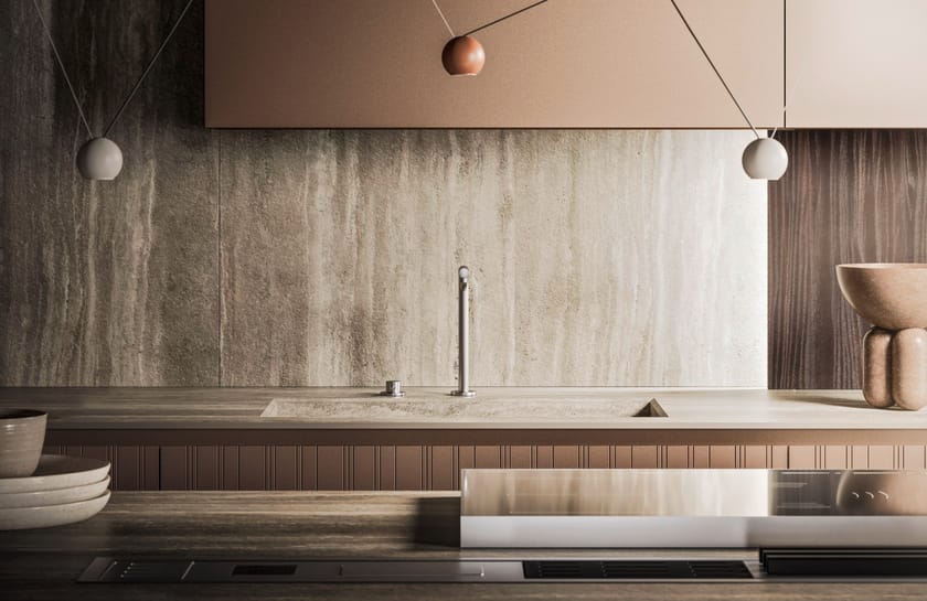 MATERIKA RANDOM Kitchen with island By Pedini