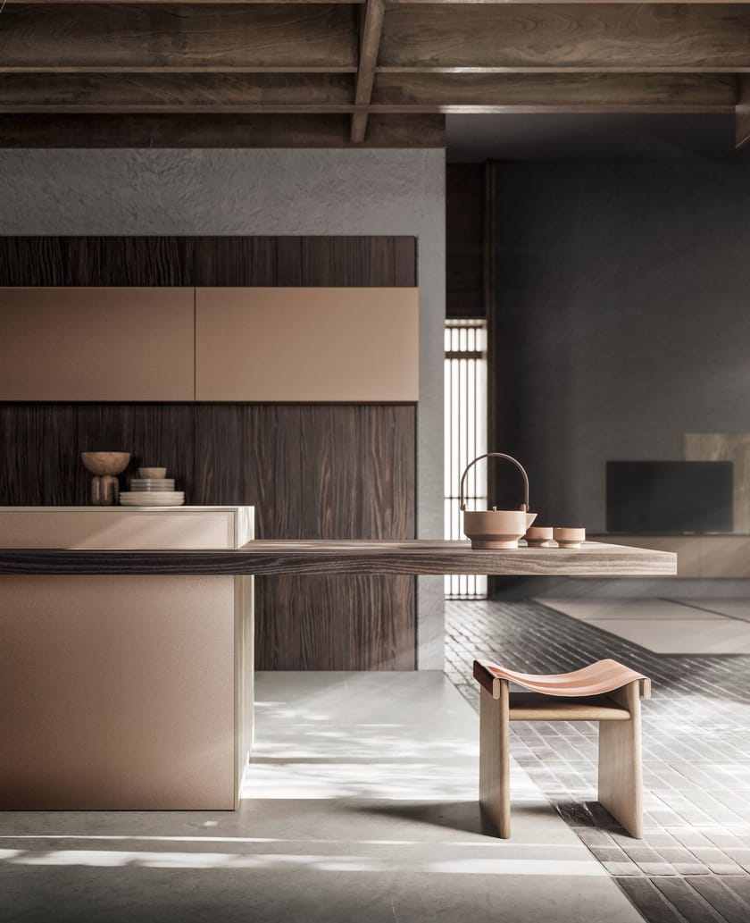 MATERIKA RANDOM Kitchen with island By Pedini