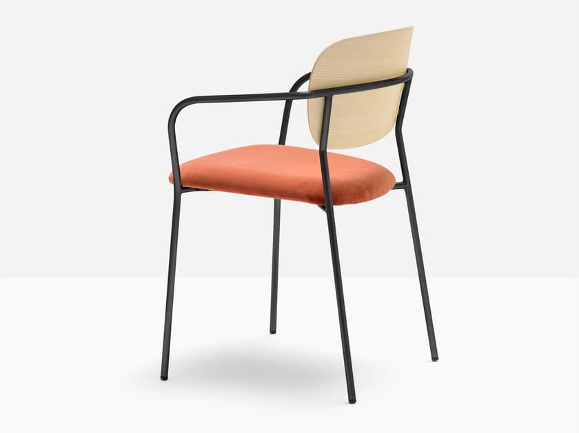 JAZZ 3705 Stackable chair with armrests By Pedrali