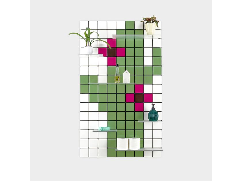 CONFETTI CK CACTUS Modular floating ABS bookcase By Pellington Design