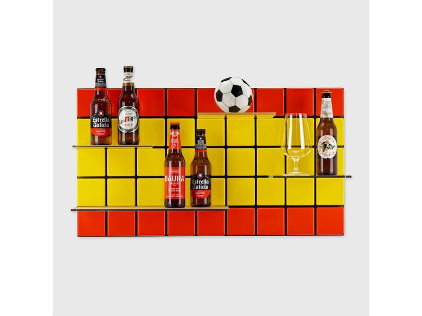 CONFETTI CK FLAG SPAIN Modular floating ABS bookcase By Pellington Design