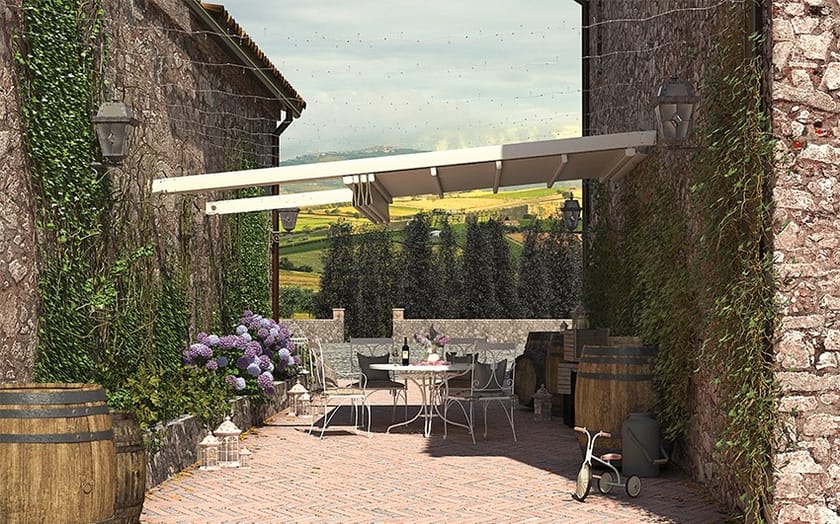 Wall-mounted aluminium pergola Pergocasa® WALL Pergocasa Collection By ...