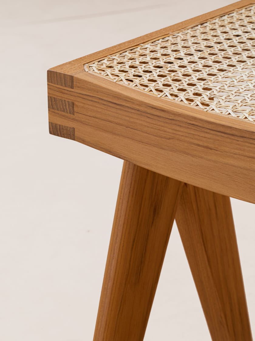 LOW CANE STOOL Stool By Phantom Hands | design Chandigarh Collective