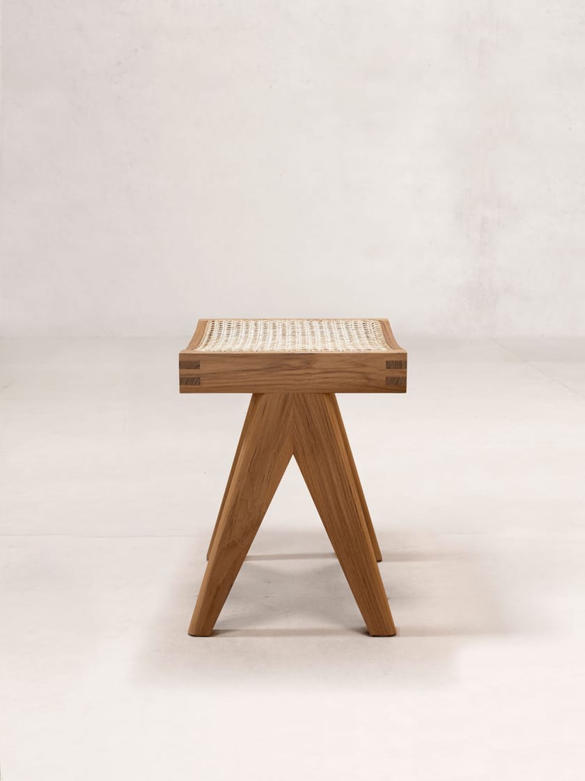 LOW CANE STOOL Stool By Phantom Hands | design Chandigarh Collective