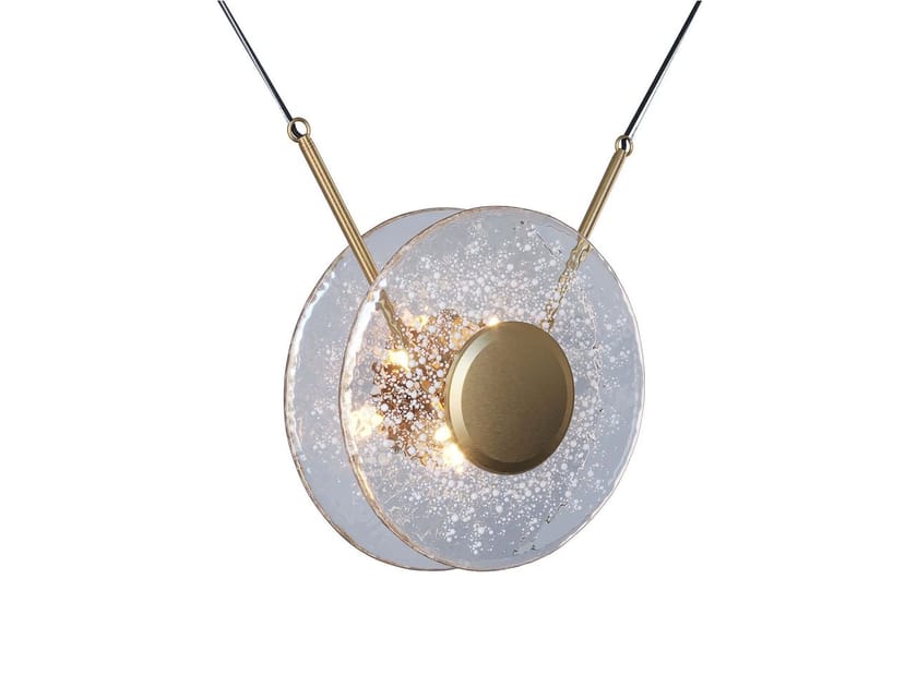 SPRINKLED GLASS Suspension en métal et verre By Pikart Lights