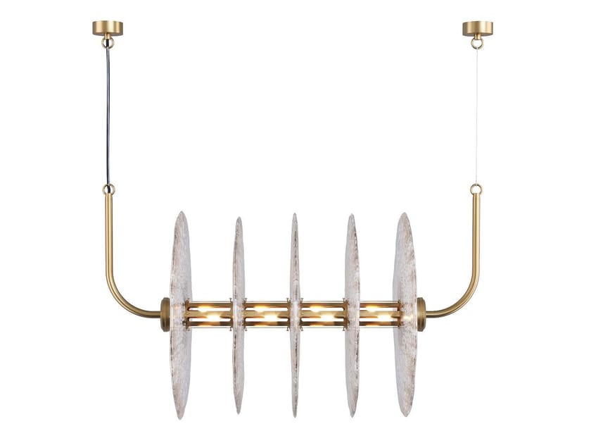 SPRINKLED GLASS Metal and glass pendant lamp By Pikart Lights