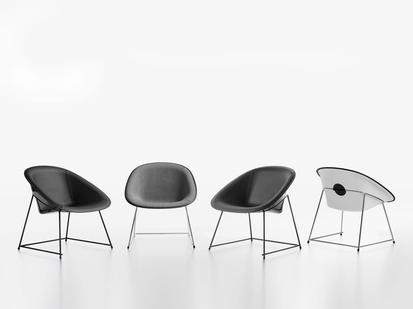 CUP Lounge chair in plastic with upholstery By Plank | design ...