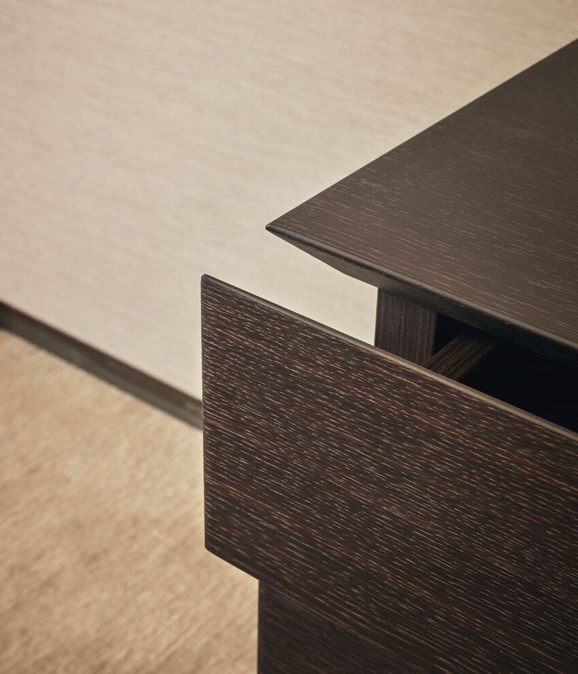 ABBINABILI Wooden bedside table with drawers By Poliform