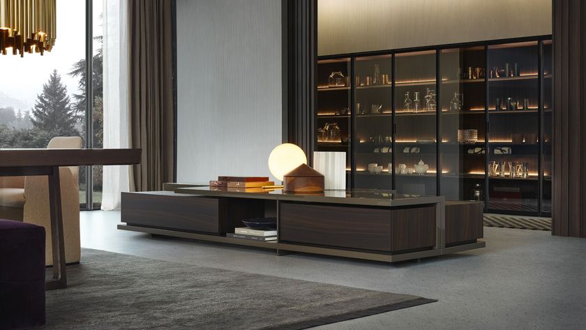 BRISTOL Wood veneer sideboard By Poliform | design Jean-Marie Massaud