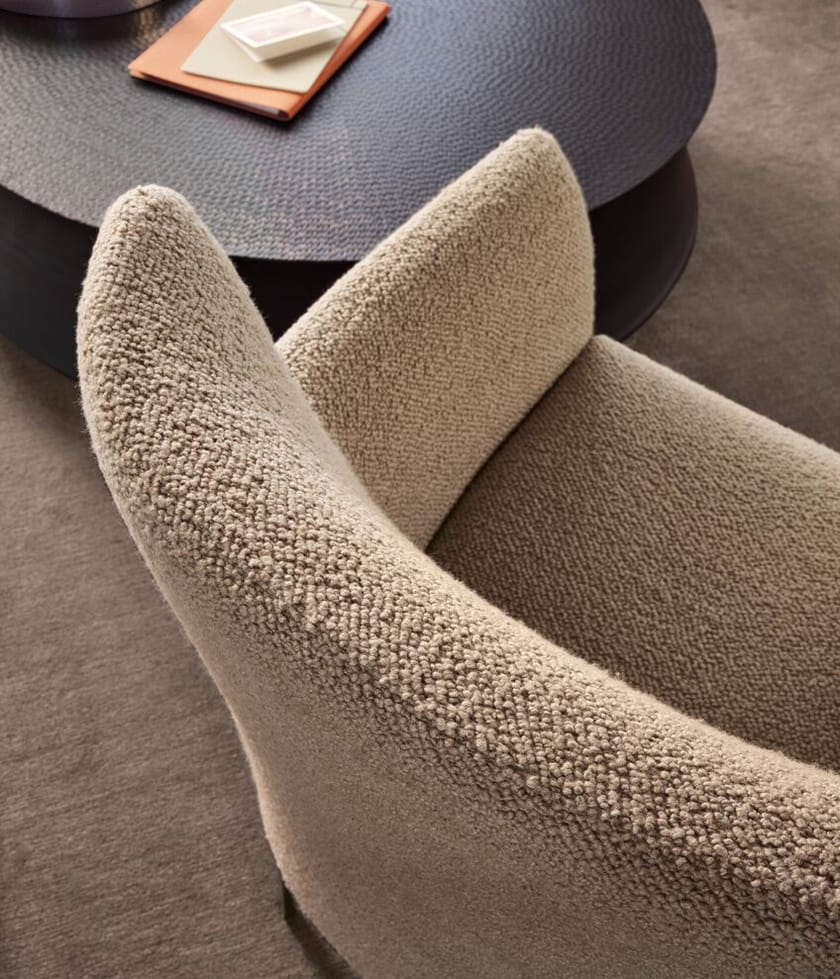 GENTLEMAN Fabric armchair with armrests By Poliform | design Marcel Wanders